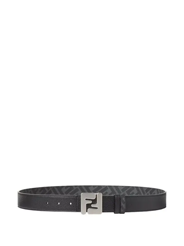 Fendi Reversible Square Ff Belt - Black