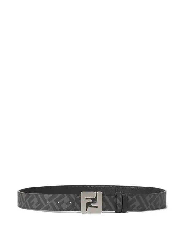 Fendi Reversible Square Ff Belt - Black