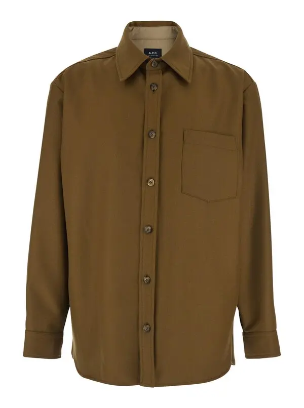 A.p.c. Wool Blend Classic Collar Jacket - Multicolor