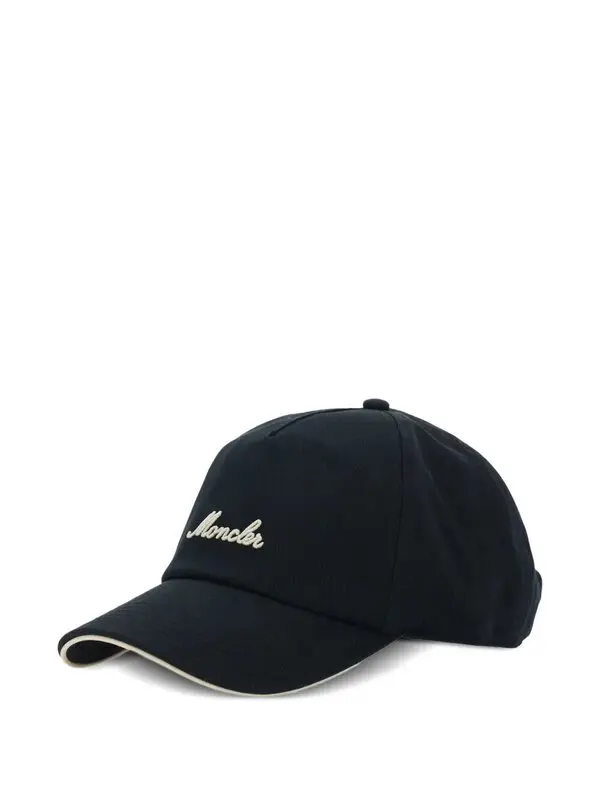 Moncler Logo Cotton Baseball Cap