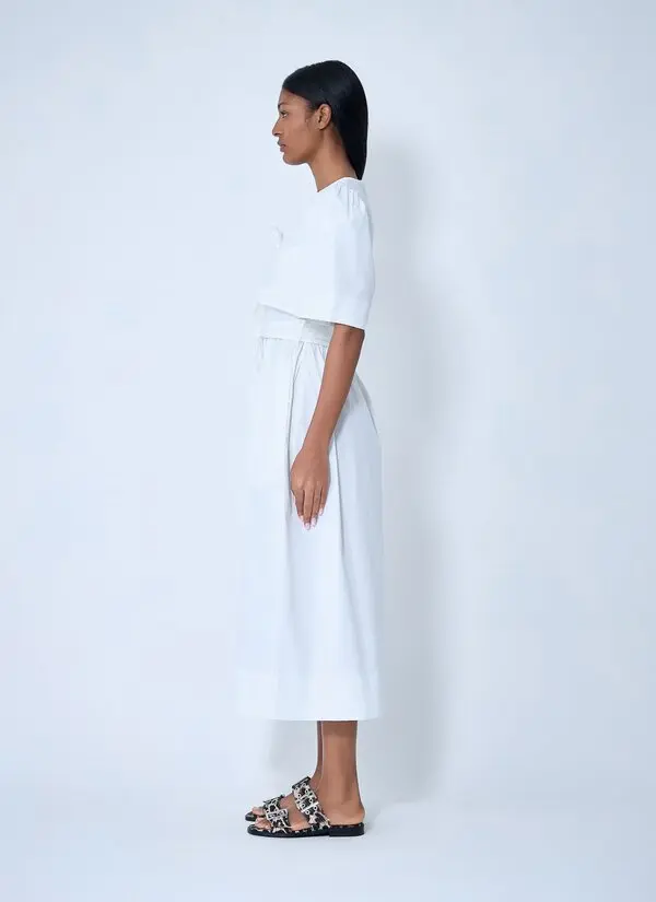 GANNI Tie-strap V-neck Dress