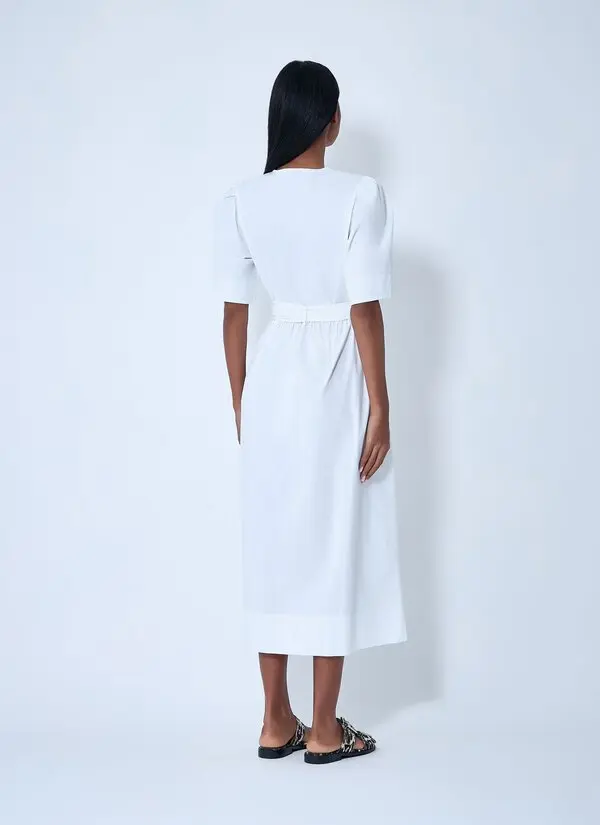 GANNI Tie-strap V-neck Dress