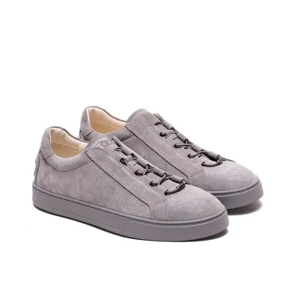 TOD'S Suede Lace-up Sneakers - Gray