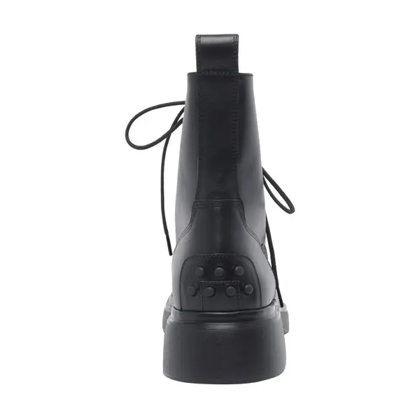 TOD'S Leather Ankle Boots With Oversized Rubber Sole