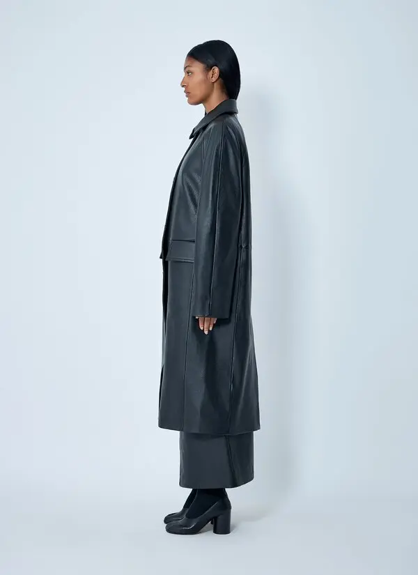 TOTEME Pebble-grain Leather Coat
