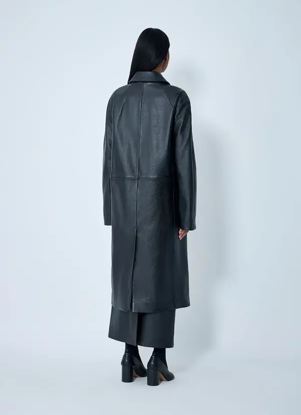 TOTEME Pebble-grain Leather Coat