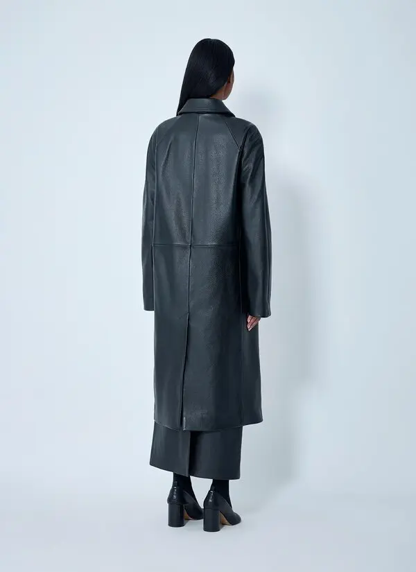 TOTEME Pebble-grain Leather Coat