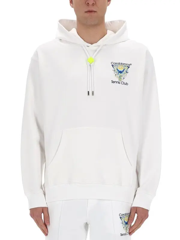 Casablanca Tennis Club Icon Hoodie - White