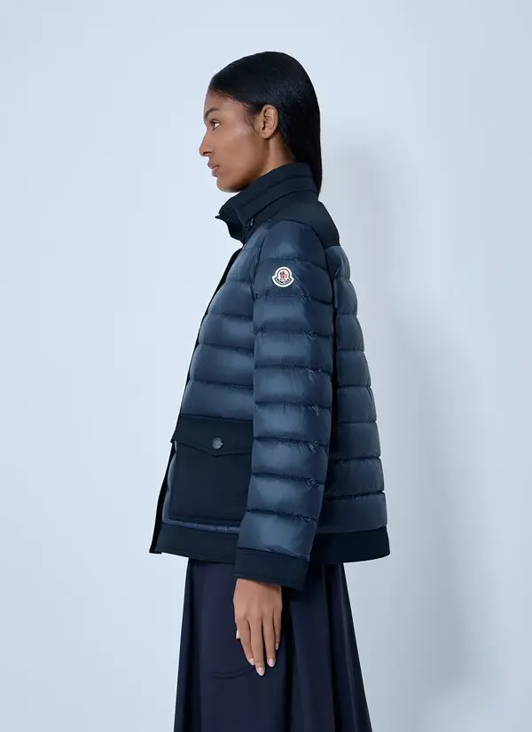 Moncler Padded Stand Collar Jacket - Blue