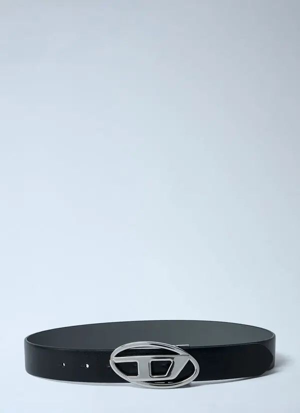 DIESEL® Reversible Leather Belt With Silver-tone Hardware