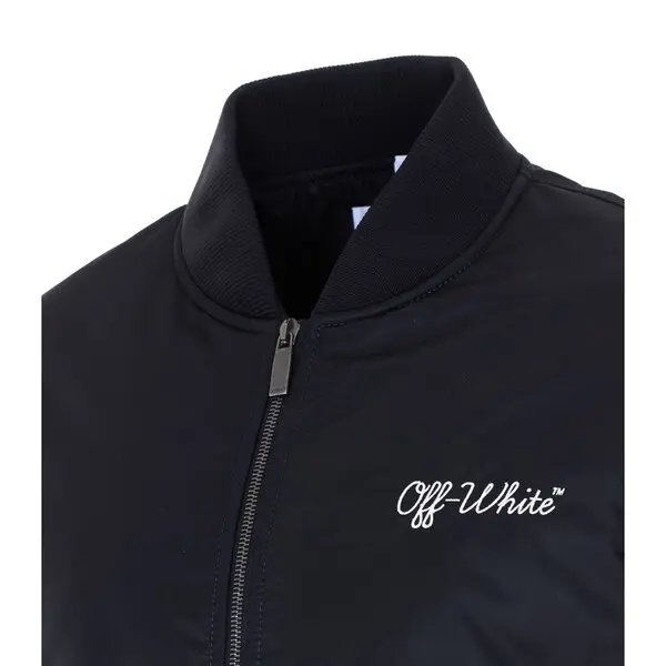Off-White Script Logo Varsity Bomber Jacket