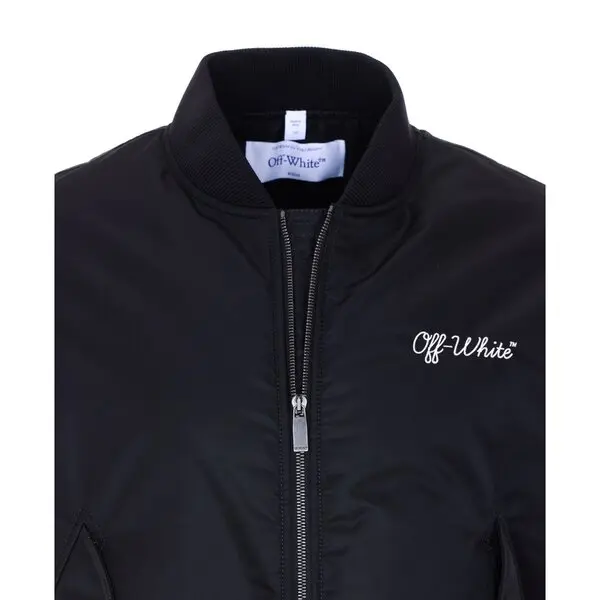 Off-White Script Logo Varsity Bomber Jacket