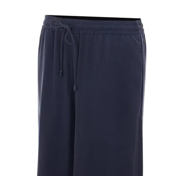 Max Mara Silk Straight-leg Trousers - Blue