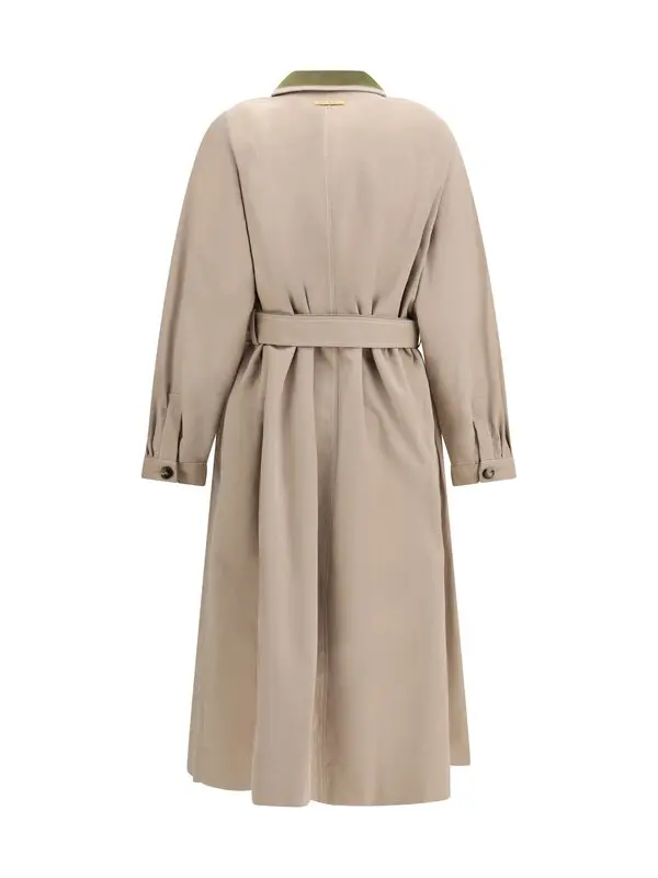 Marni Gabardine Trench Coat With Contrasting Details