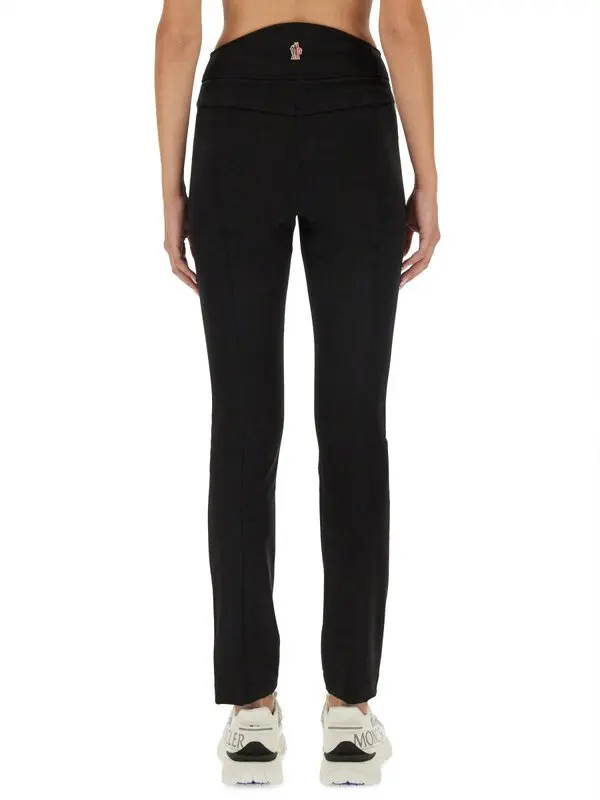 Moncler Slim Fit Logo Pants - Black