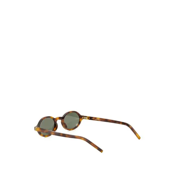 Saint Laurent Tortoiseshell Acetate Oval Sunglasses