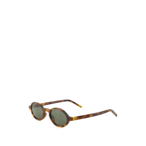 Saint Laurent Tortoiseshell Acetate Oval Sunglasses