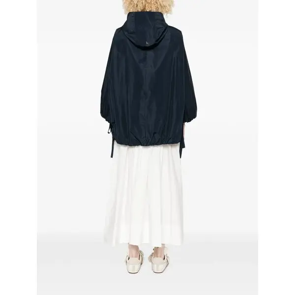 Max Mara Oversized Hooded Jacket With Tie Detail
