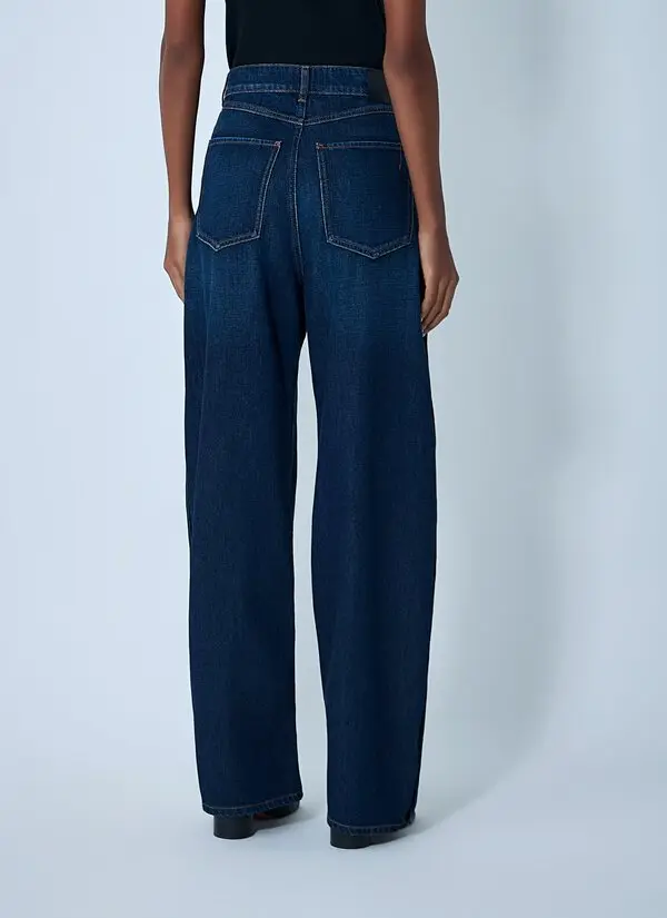 Sportmax Five-pocket Jeans With Button Detailed Side Seams