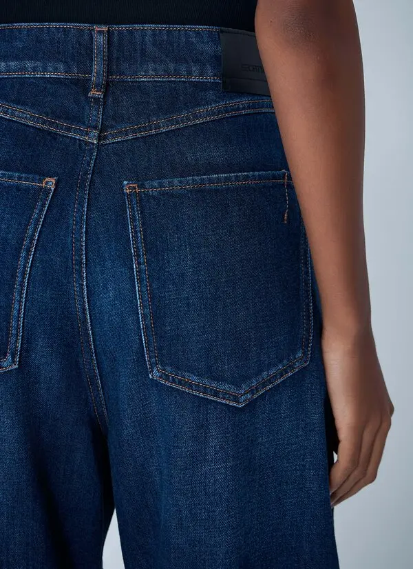 Sportmax Five-pocket Jeans With Button Detailed Side Seams