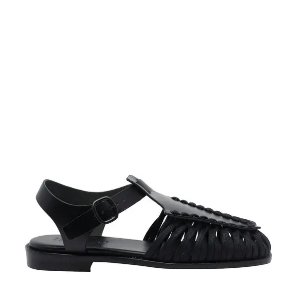 Hereu Alaro Leather Sandals - Black