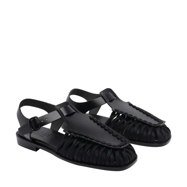 Hereu Alaro Leather Sandals - Black