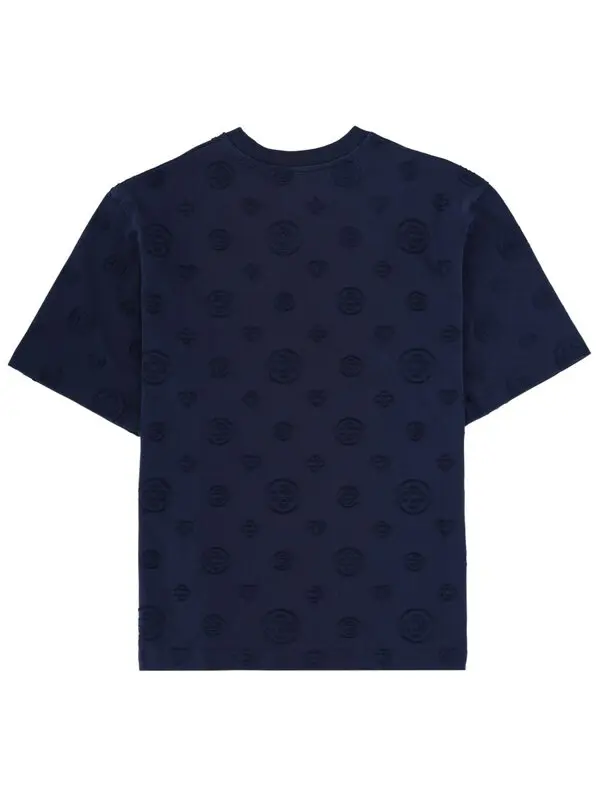 Casablanca T-shirt With Monogram Details - Blue