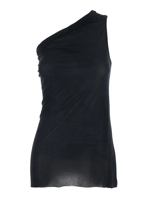 Rick Owens Asymmetrical One-shoulder Top In Viscose And Silk Blend - Multicolor