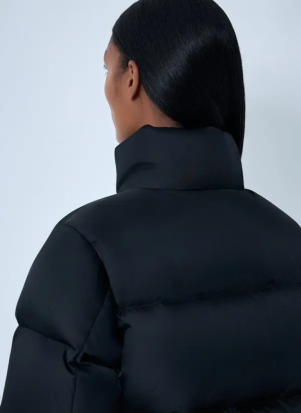 Prada Short Re-nylon Down Jacket With Logo Motif