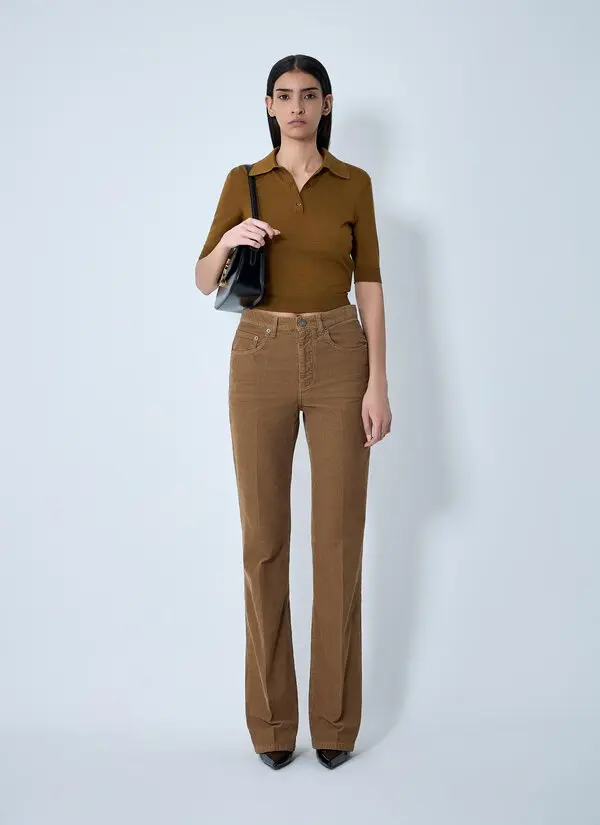 Saint Laurent Clyde Corduroy Pants - Cream