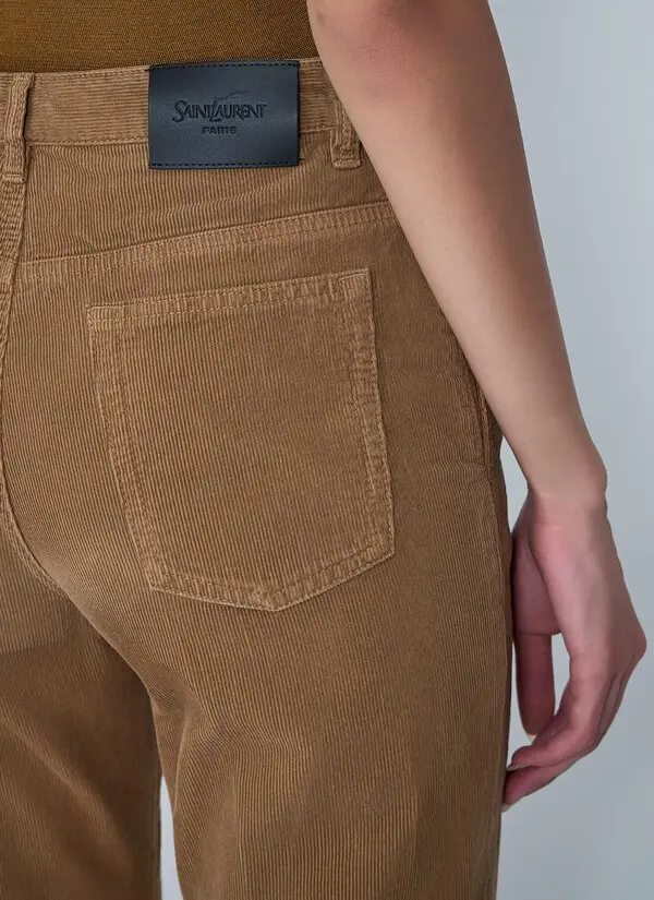 Saint Laurent Clyde Corduroy Pants - Cream