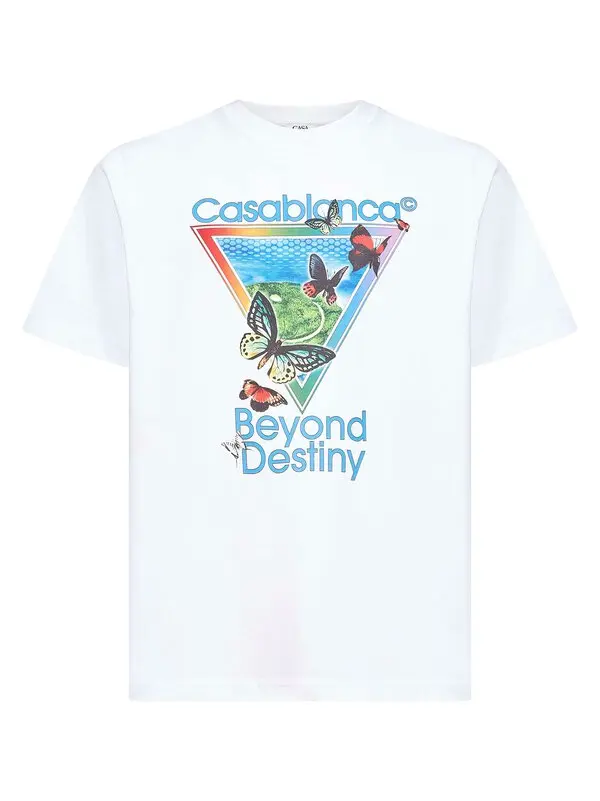Casablanca White Tennis Club Beyond Destiny T-shirt - Multicolor