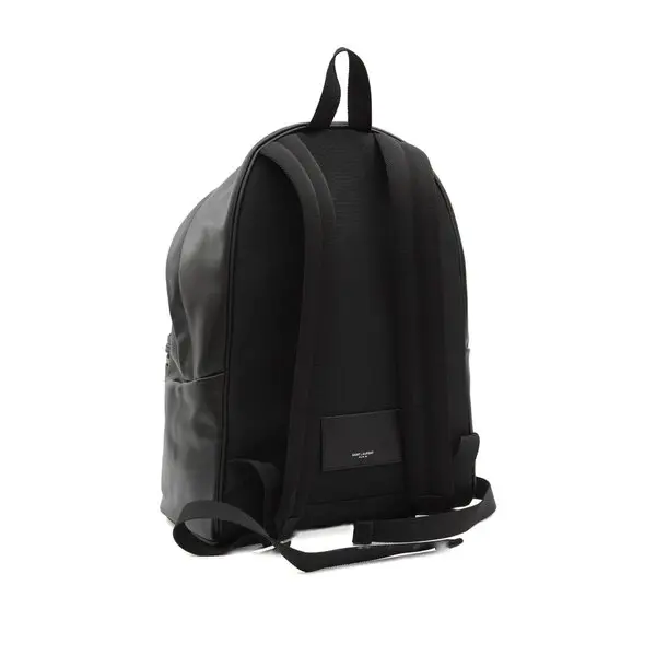 Saint Laurent Leather Backpack With Embossed Logo