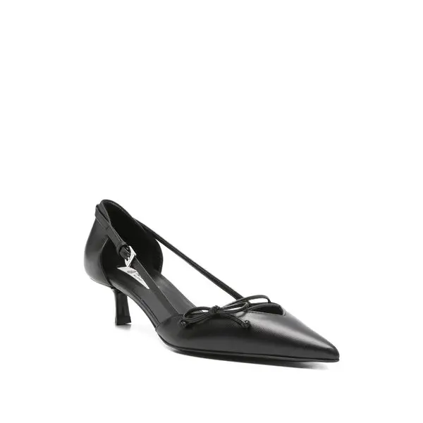 Prada Patent-finish Leather Bow Detail Pumps