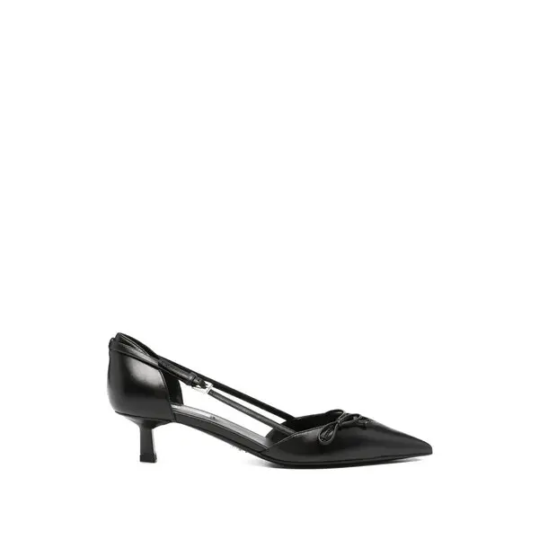 Prada Patent-finish Leather Bow Detail Pumps - Black