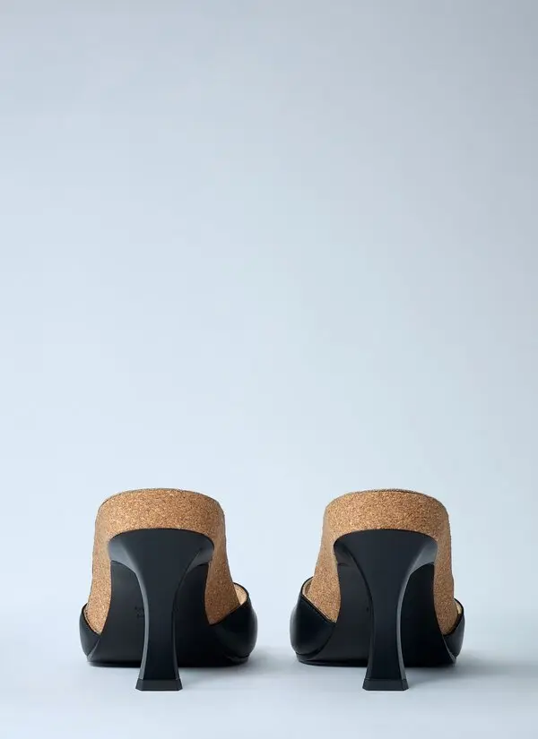 Balenciaga Scholl Heeled Sandals - Black