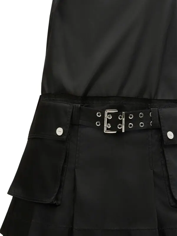 GANNI Belted Mini Dress - Black