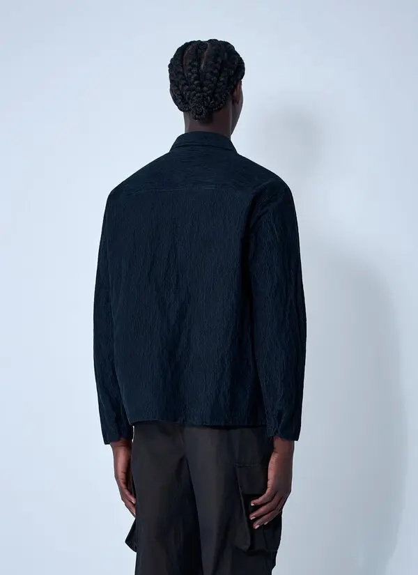 Stone Island Logo Motif Corduroy Shirt