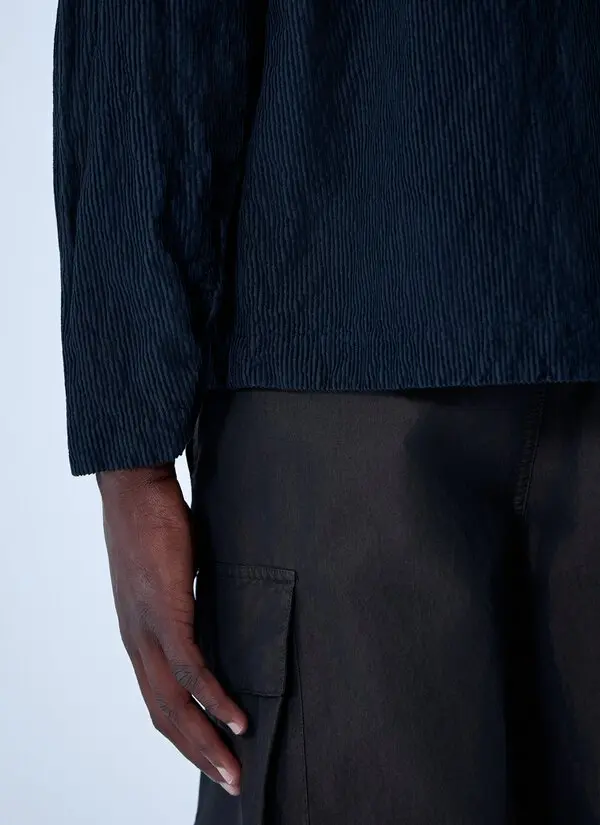Stone Island Logo Motif Corduroy Shirt