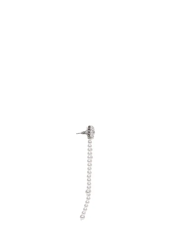 SELF-PORTRAIT Pearl Bow Dangle Earrings