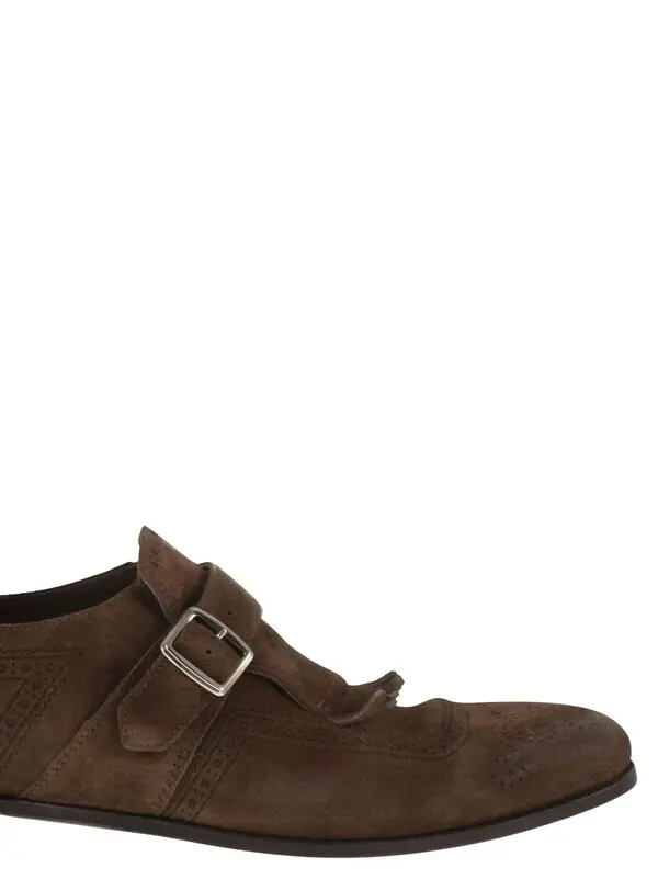 Church's Shanghai Suede Monk Strap With Fringe Detail