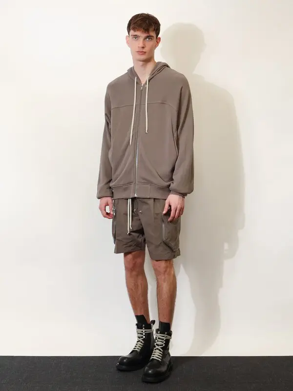 Rick Owens Organic Cotton Zip-up Hoodie - Gray
