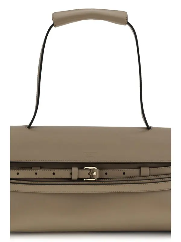 Moschino Tie Me Shoulder Bag - Cream