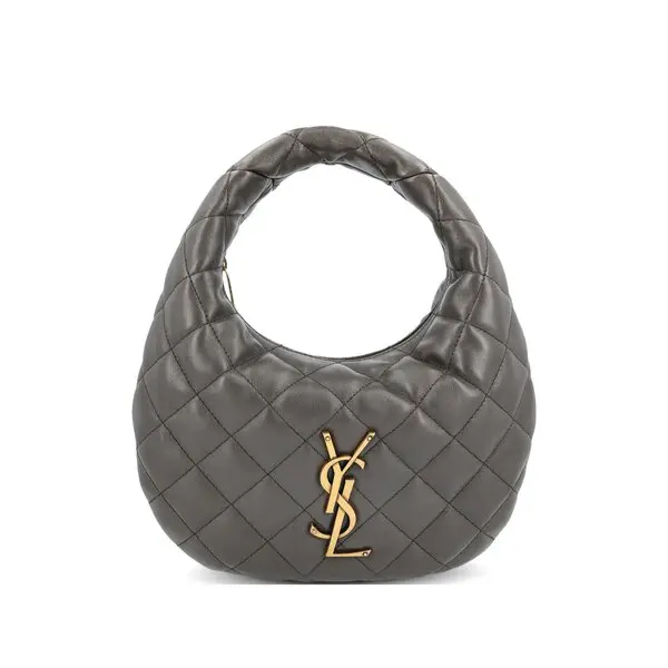 Saint Laurent Grey Quilted Lambskin Cassandre Tote Bag - Gray