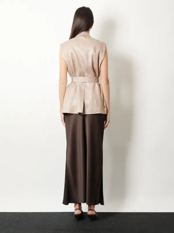 Brunello Cucinelli Long Satin Skirt - Multicolor