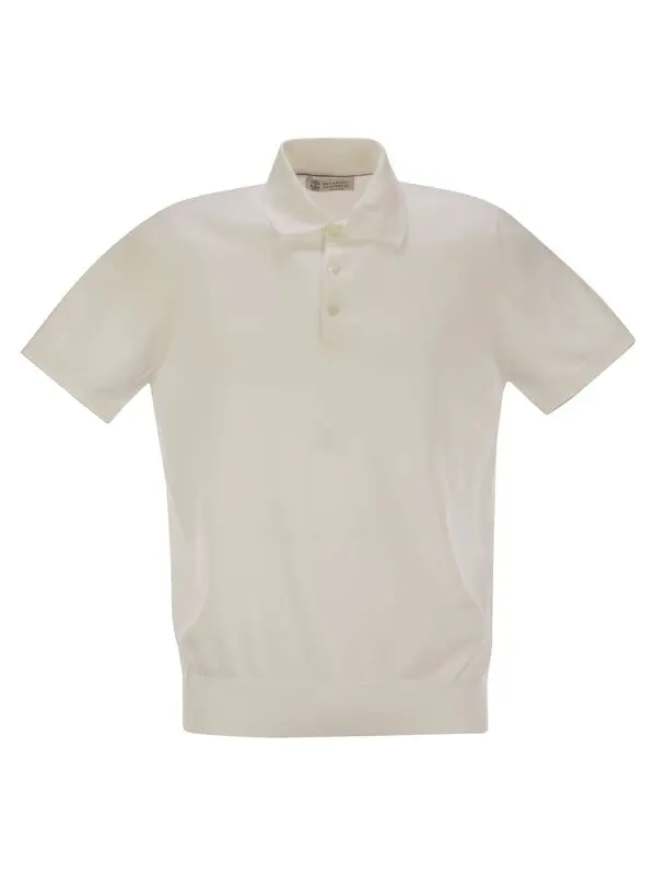 Brunello Cucinelli Lightweight Cotton Knit Polo Shirt