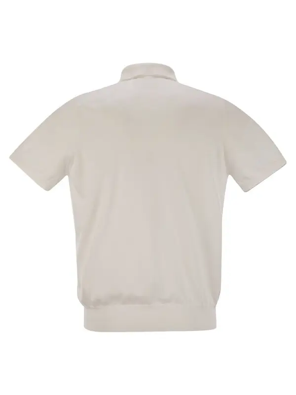 Brunello Cucinelli Lightweight Cotton Knit Polo Shirt