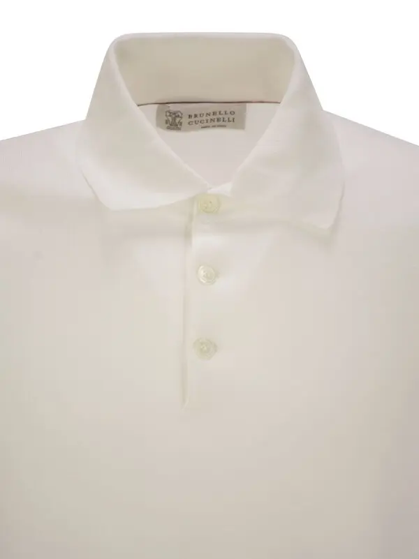 Brunello Cucinelli Lightweight Cotton Knit Polo Shirt