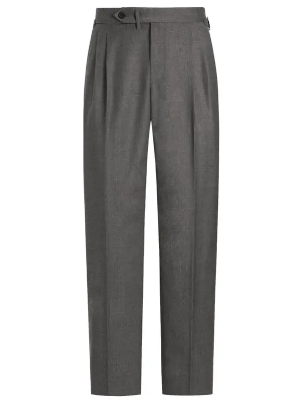 Dolce & Gabbana Wool Canvas Tailored Trousers - Gray