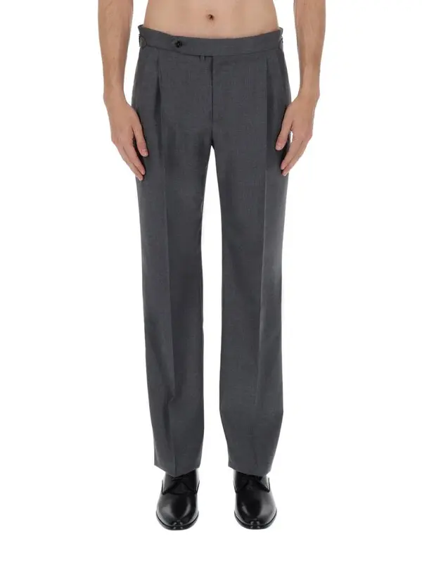 Dolce & Gabbana Wool Canvas Tailored Trousers - Gray